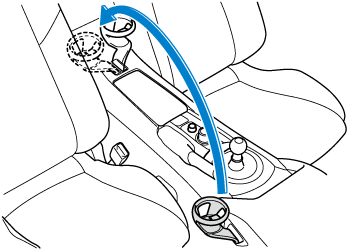 The rear cup holder is designed for use on the rear console and cannot ...