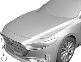 Front side radar sensor