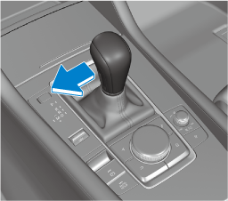 To change to manual shift mode, shift the lever from D to M.