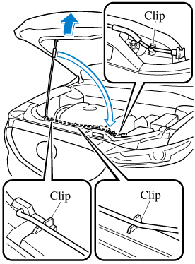 Lower the hood slowly to a height of about 20 cm (7.9 in) above its ...