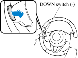 To shift down to a lower gear with the steering shift switches, pull ...