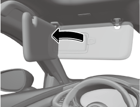 The visor extender extends the sunvisor's range of sun shading.