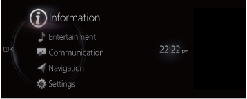 Mazda Connect home screen