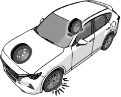 Block the wheel diagonally opposite the flat tire. When blocking a ...