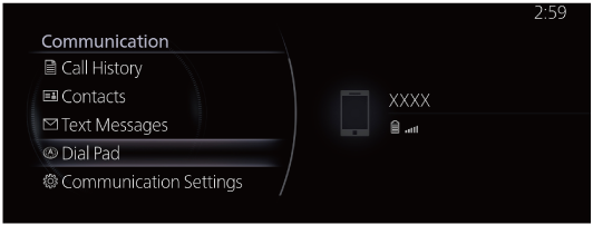 Input the telephone number using the dial pad.